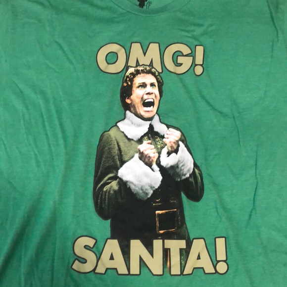 ELF | Shirts | Elf Green Omg Santa Tee Size Xl | Poshmark